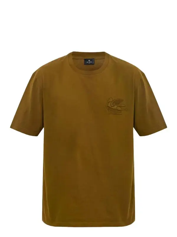 Etro Pegasus-embossed T-shirt - Brown