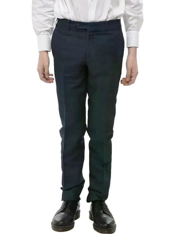 Corneliani Tailored Trousers With Pressed Crease - Blue