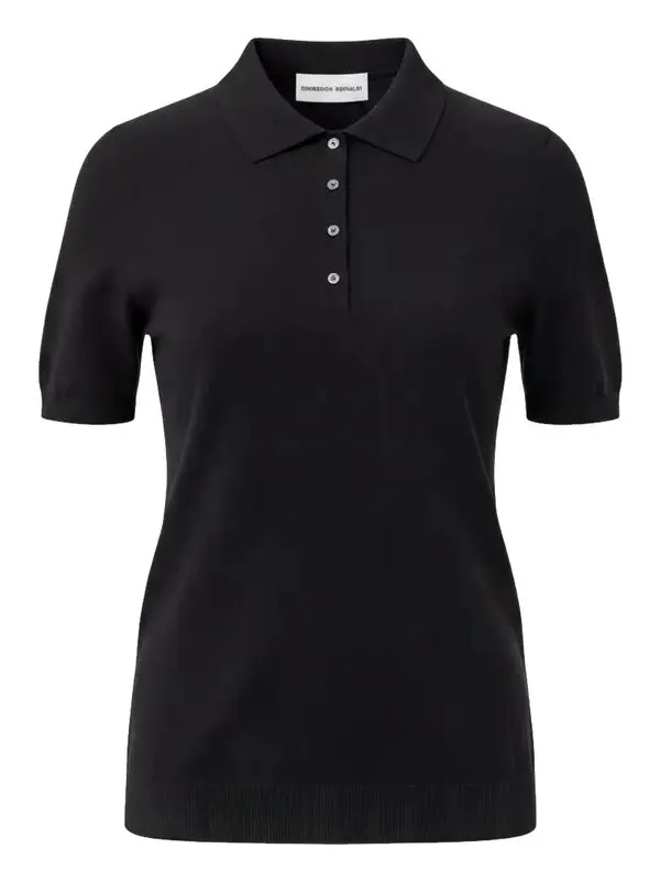 EMERSON RENALDI Short Sleeve Polo Shirt - Black