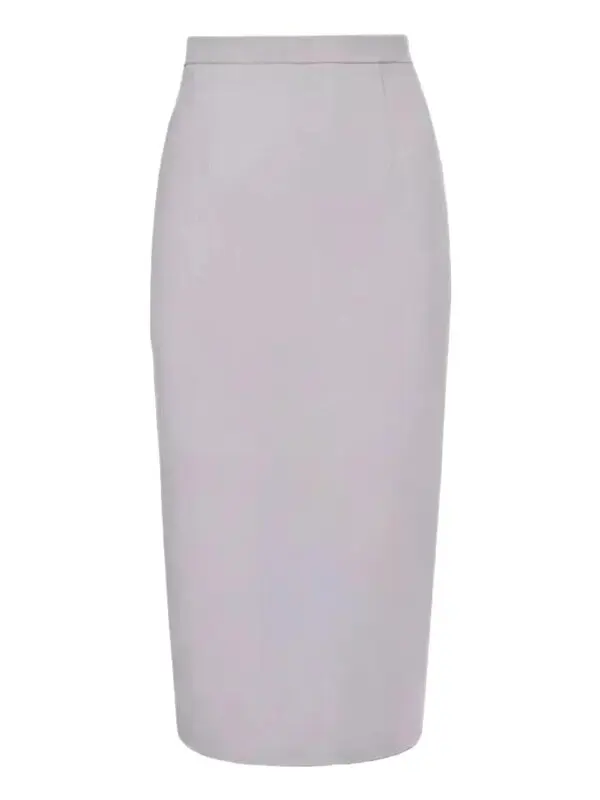 Roland Mouret Crepe Midi Skirt - Grey