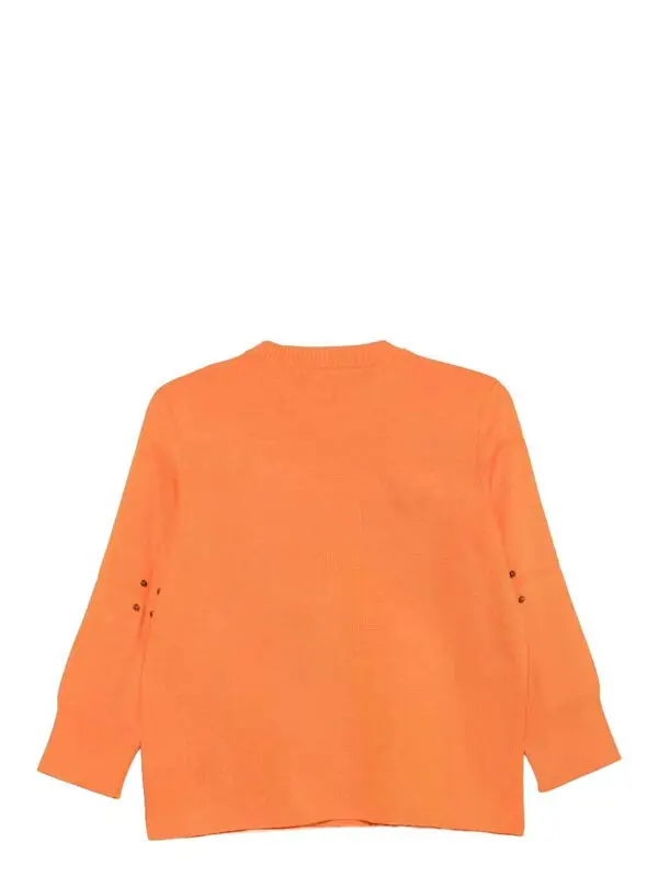 Moschino Embellished Crew Neck Sweater - Orange
