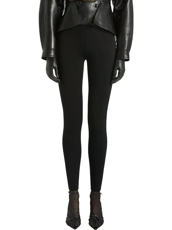 Balmain High-waisted Milano Jersey Trousers - Black