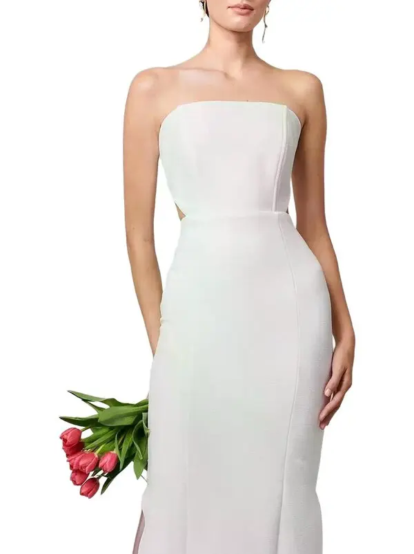 WILLA Marla Strapless Maxi Dress - White