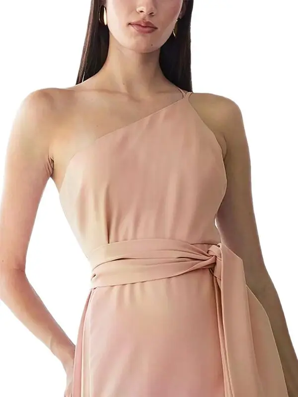 WILLA One-shoulder Asymmetric Dress - Pink