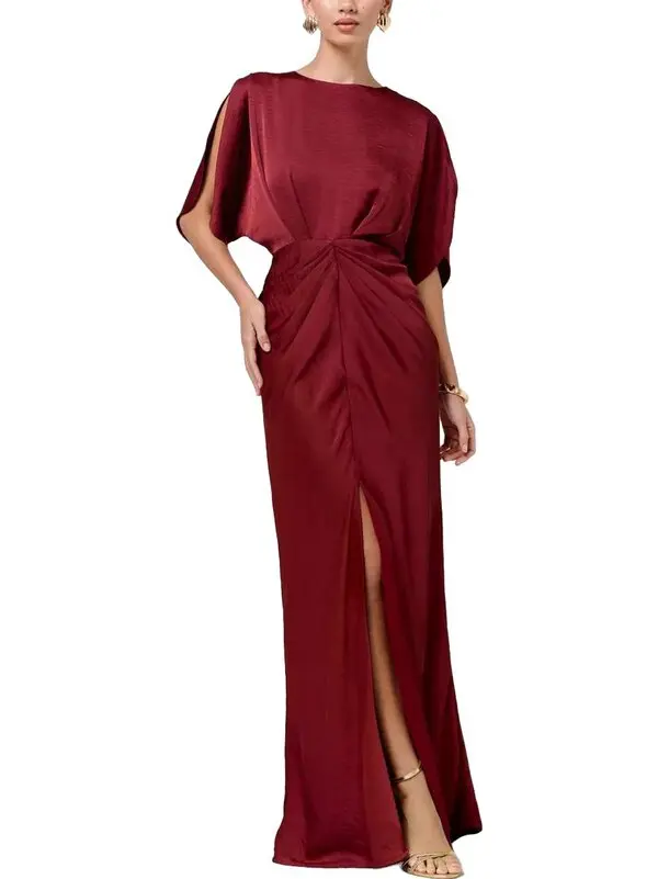SAVEL Mona Twist-detail Maxi Dress - Red