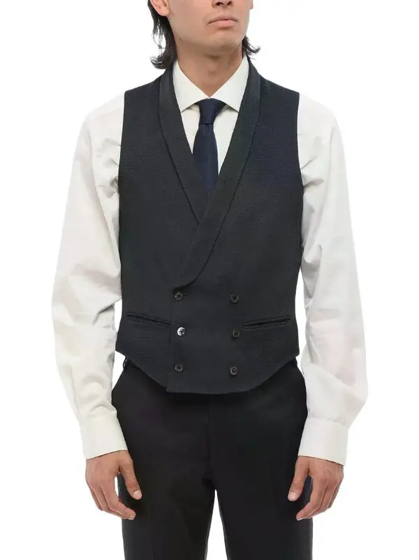 Corneliani Double-breasted Waistcoat - Black