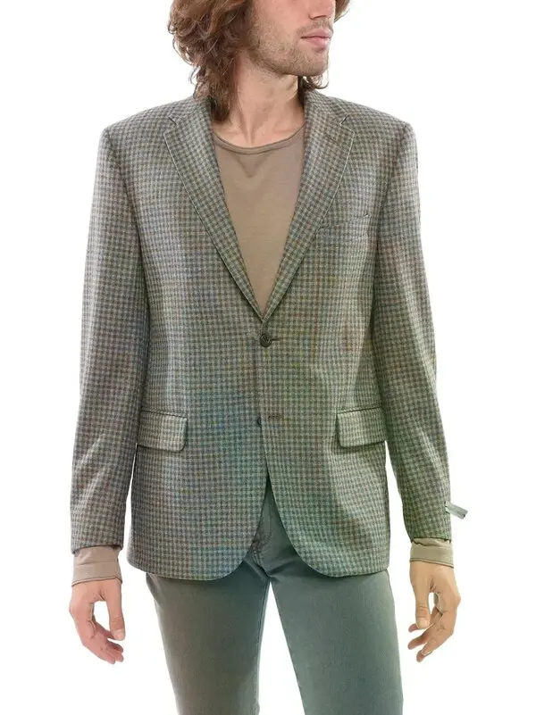 Corneliani Checked Single-breasted Wool Blazer - Neutrals