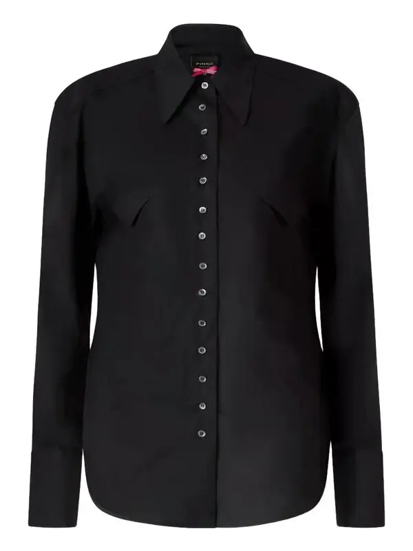 Pinko Tie-fastening Classic Collar Shirt - Black
