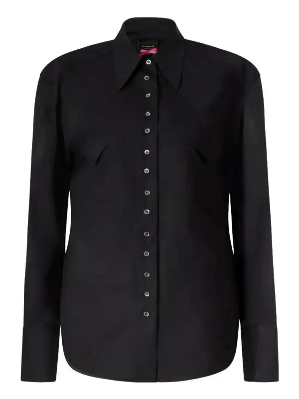 Pinko Tie-fastening Classic Collar Shirt - Black