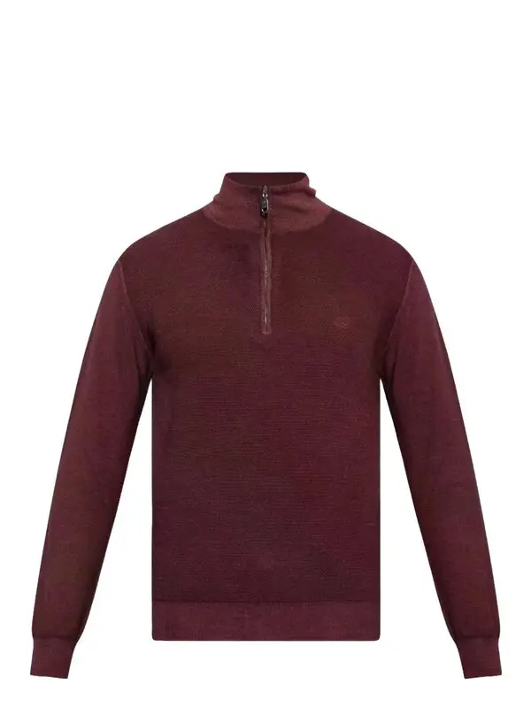Etro Quarter-zip Wool Sweater - Red