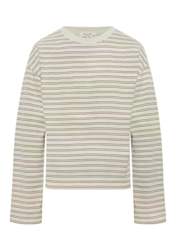 Rag & Bone Kelly Striped Long-sleeve Top - Neutrals
