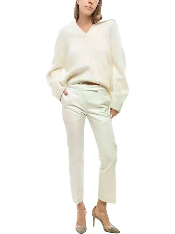 SA SU PHI Angela Tailored Cropped Trousers - White