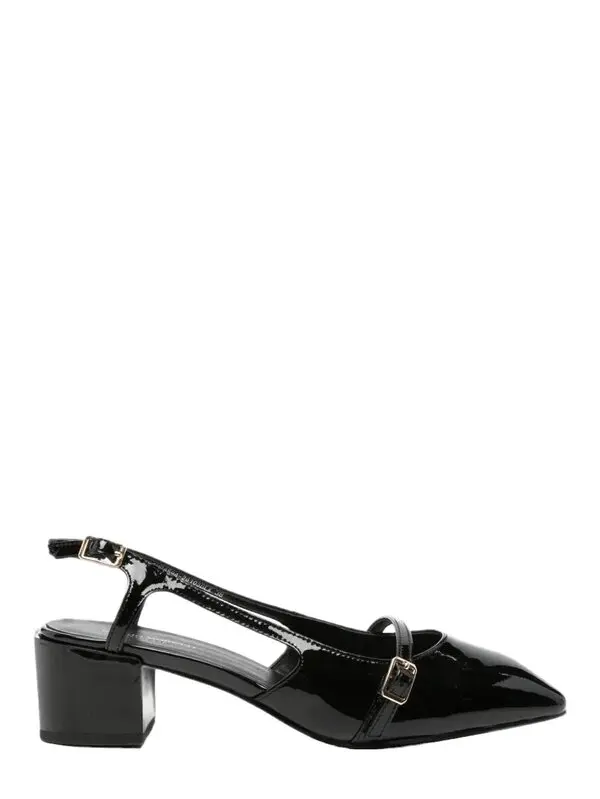 SERGIO MORETTI FIRENZE Slingback Pumps With Buckle Fastening - Black