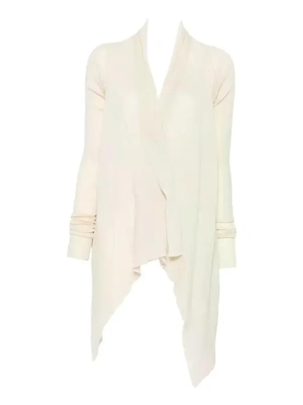 Rick Owens Asymmetric Draped Cardigan - Neutrals