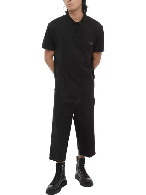 Neil Barrett Piercing-detail Polo Shirt - Black