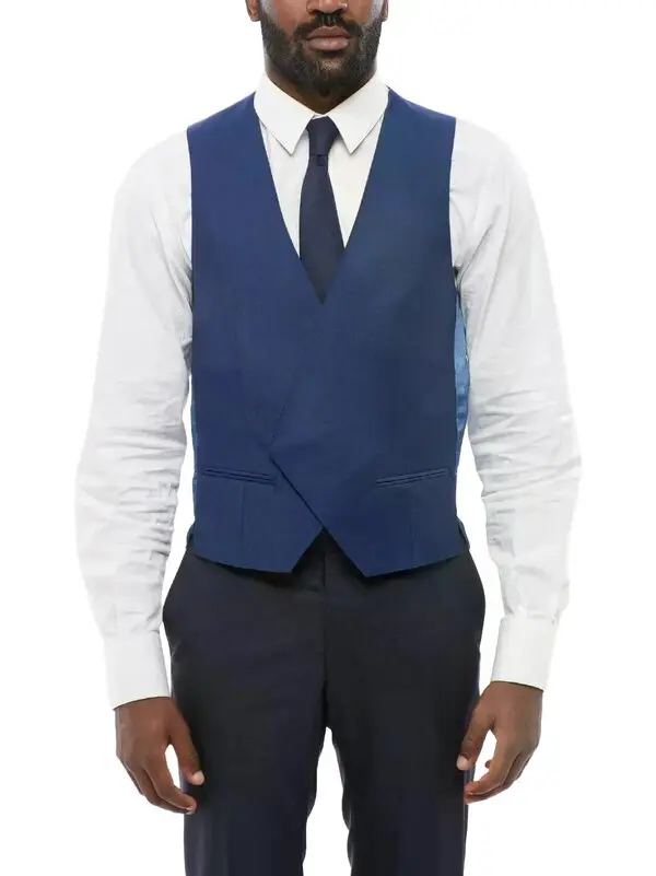 Corneliani Sleeveless V-neck Waistcoat - Blue