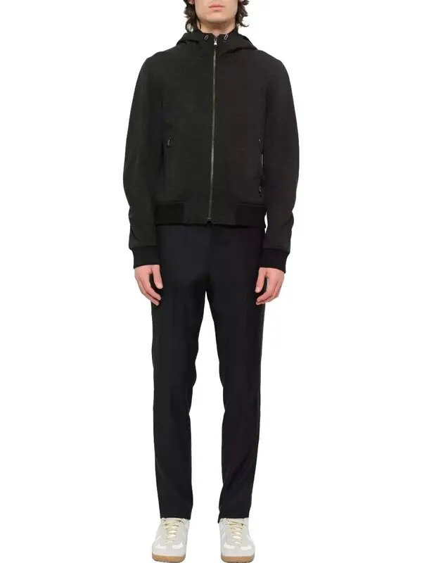 WOOYOUNGMI Hooded Zip-up Track Jacket - Grey