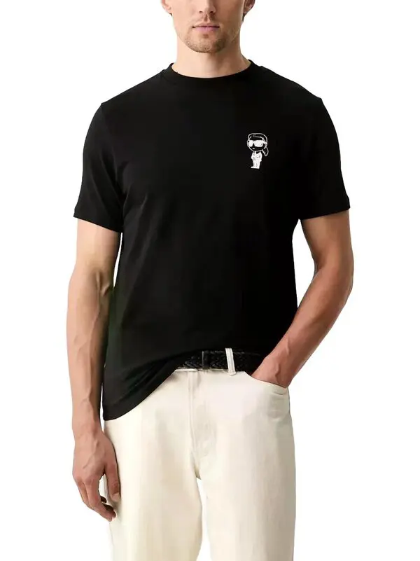 Karl Lagerfeld Logo-print Crew-neck T-shirt - Black