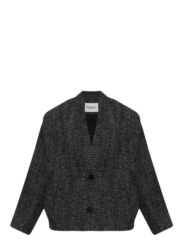 MARANT ETOILE Drogo Bouclé-knit Jacket - Grey