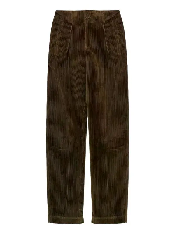 Etro Corduroy Pleated Trousers - Brown