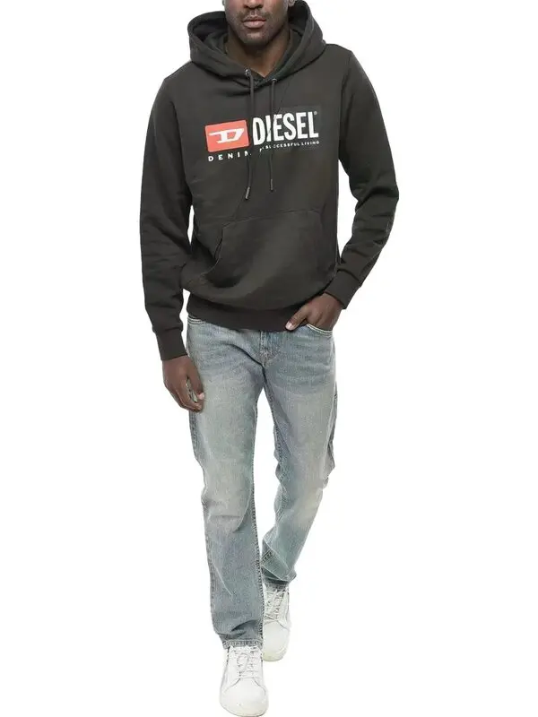 DIESEL® Logo Print Hoodie - Black
