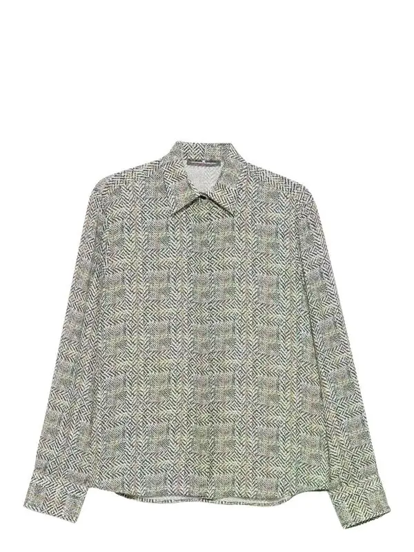 Ermanno Scervino Geometric Print Long Sleeve Shirt - White