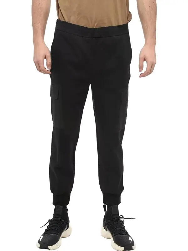 Neil Barrett Skinny Fit Tapered Cargo Trousers - Black