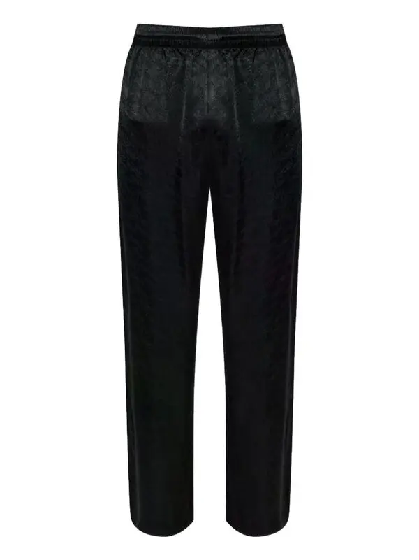 DIESEL® Logo-jacquard Elasticated-waistband Trousers - Black