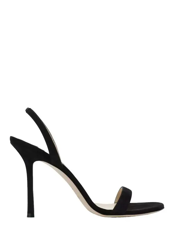 JIMMY CHOO Suede Slingback Sandals - Black