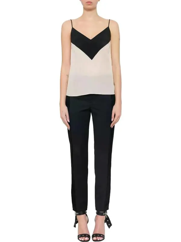 LANVIN Chevron-panel Camisole Top - Neutrals