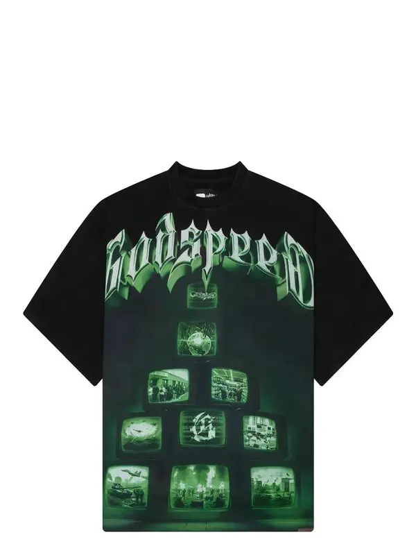 GODSPEED Overstimulation Graphic-print T-shirt - Black