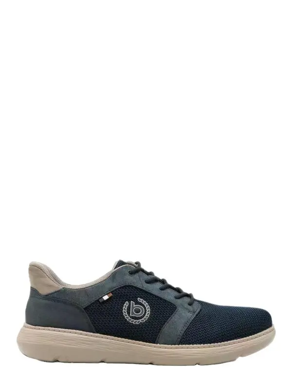 BUGATTI Logo-patch Mesh-panel Lace-up Sneakers - Blue