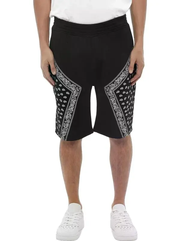 Neil Barrett Paisley Print Shorts - Black