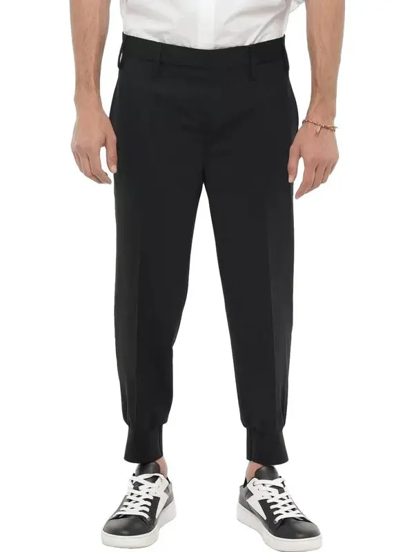 Neil Barrett Pressed-crease Trousers - Black