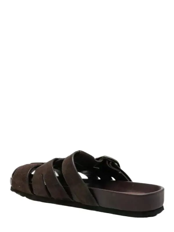 SERGIO MORETTI FIRENZE Buckle-fastening Caged Sandals - Brown