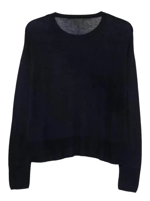 Closed Fine-knit Drop-shoulder Sweater - Blue