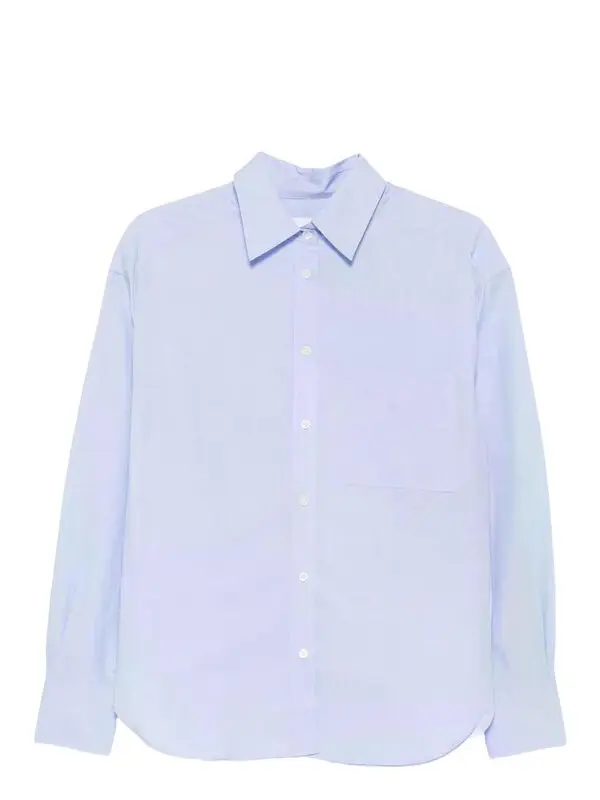Closed Chest Pocket Button-down Shirt - Blue