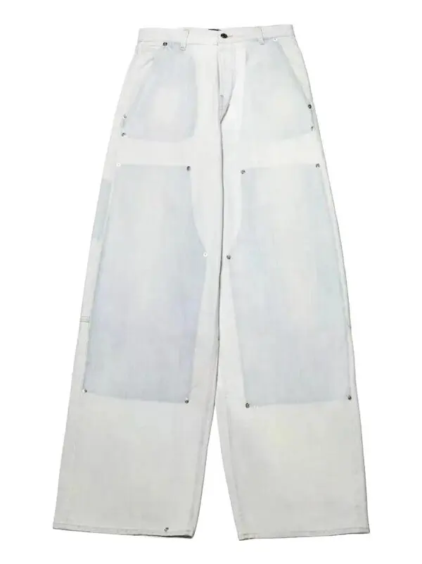 HAIKURE Patchwork Rivet Jeans - Blue
