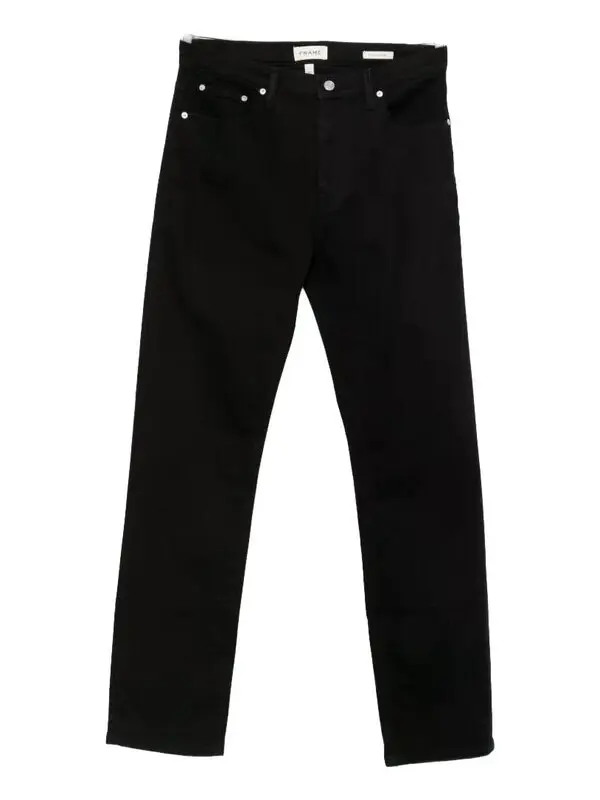 FRAME Modern Straight Mid-rise Jeans - Black