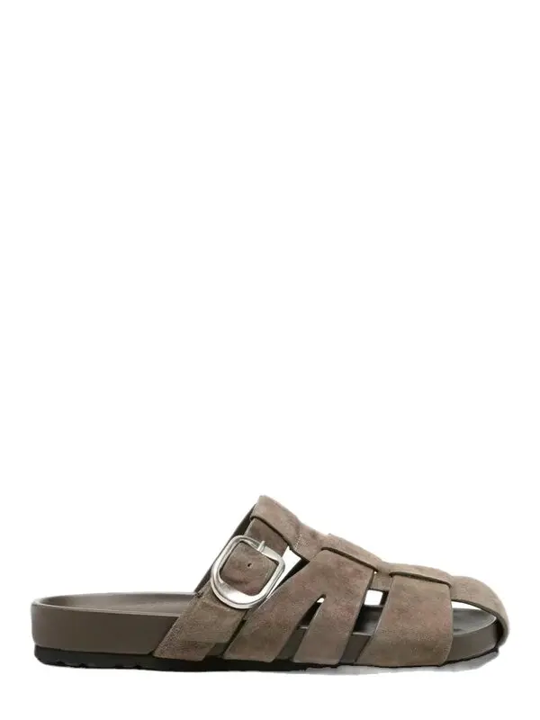 SERGIO MORETTI FIRENZE Buckle-fastening Caged Sandals - Brown