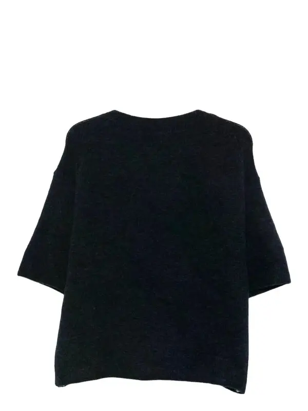 Closed Short-sleeve Crew-neck Sweater - Blue