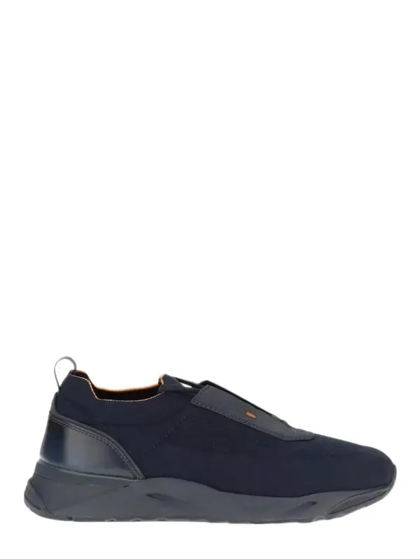 Santoni Panelled Round Toe Sneakers - Blue