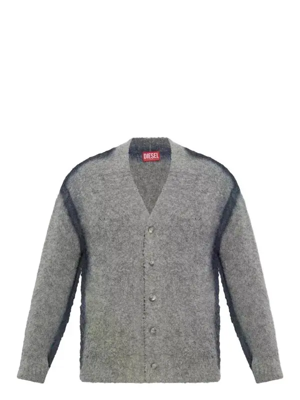 DIESEL® K-remo Brushed-knit Cardigan - Grey
