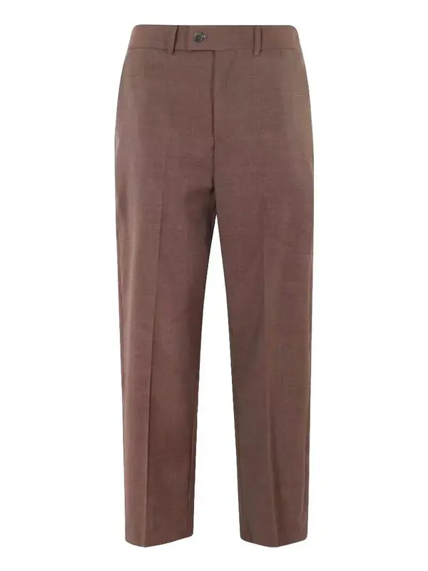 Erika Cavallini Tailored Trousers With Pressed Crease - Brown
