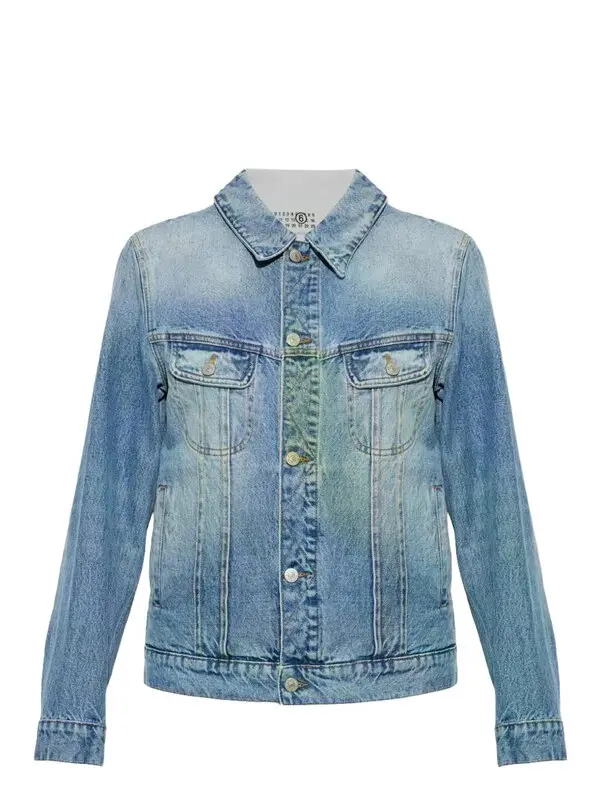 MAISON MARGIELA Faded-effect Panelled Denim Jacket - Blue