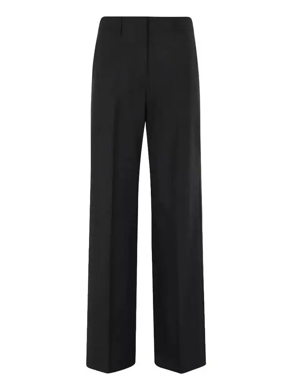 Erika Cavallini High-waisted Pressed-crease Trousers - Black
