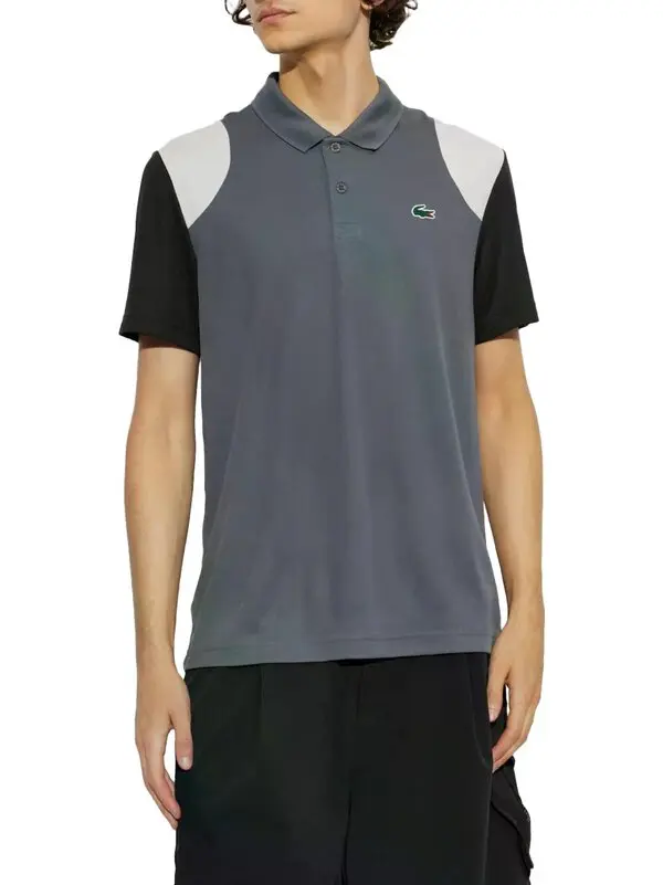 Lacoste Logo-patch Polo Shirt - Grey