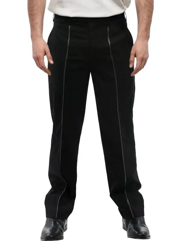 Neil Barrett Contrast Stitch Slim-fit Trousers - Black