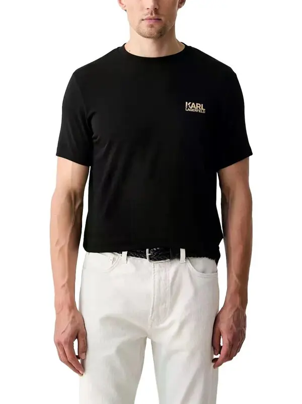 Karl Lagerfeld Logo-print Crew-neck T-shirt - Black
