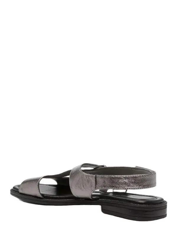 SERGIO MORETTI FIRENZE Buckle-fastening Slingback Sandals - Grey